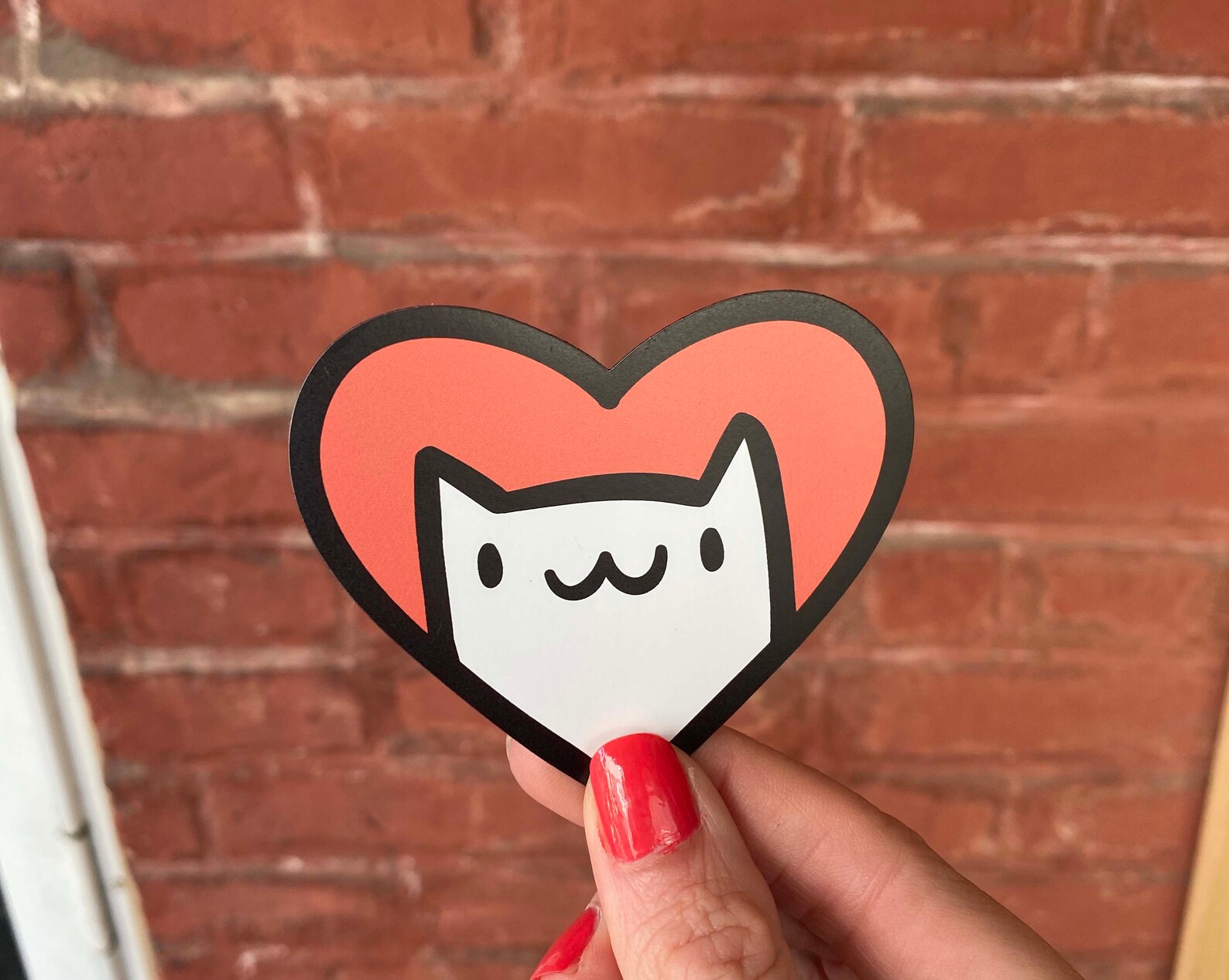 Cat Magnet Heart Cats Vinyl Magnet Waterproof Car Magnet - Etsy