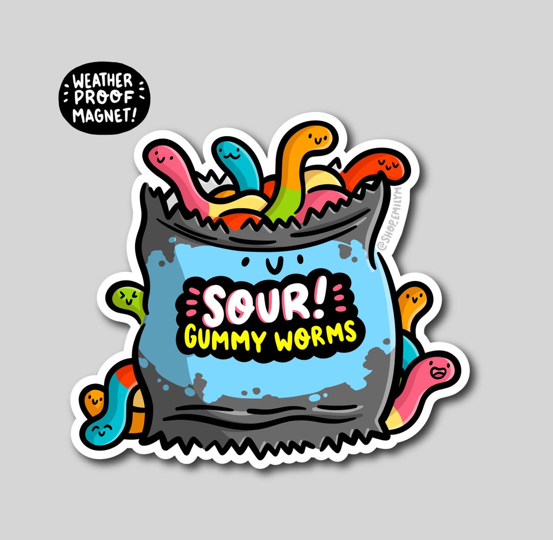 Gummy Worms Magnet | Waterproof Magnet |kawaii Candy Magnet |gummy ...