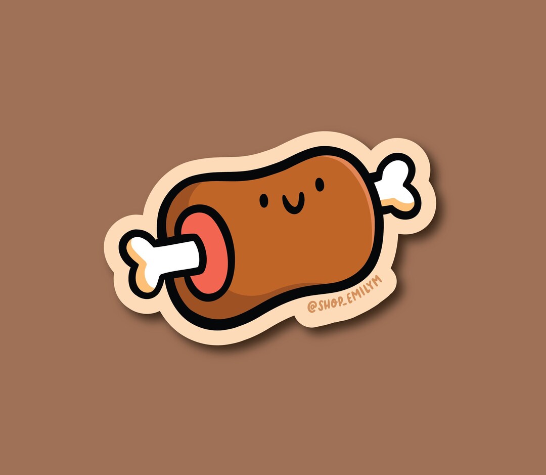 Cartoon Meat Sticker| Weatherproof Vinyl Sticker| Kawaii Sticker| Anime ...