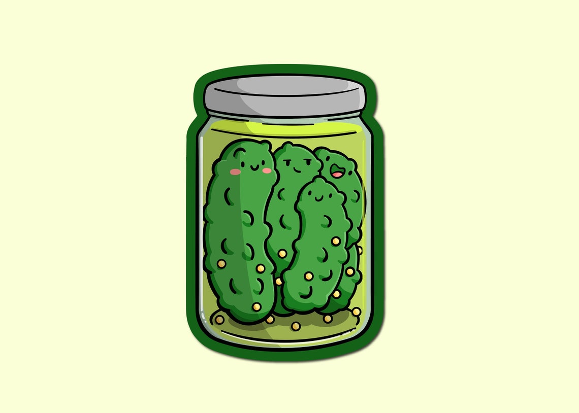 Jar of Pickles Sticker| Waterproof Vinyl Sticker | I Love Pickles ...