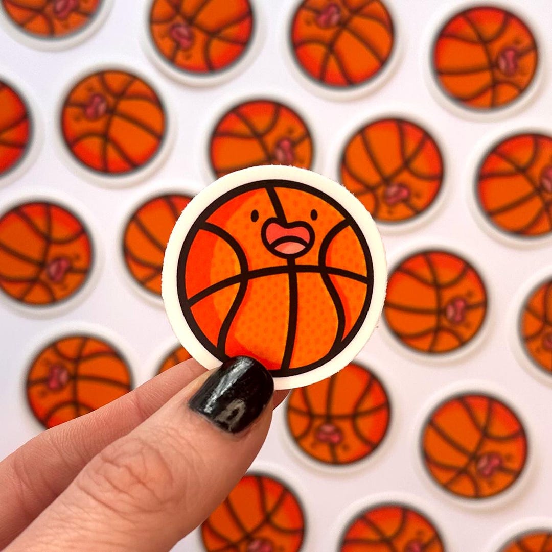 Basketball Mini Sticker | Waterproof Sticker | Kawaii Sports Sticker ...