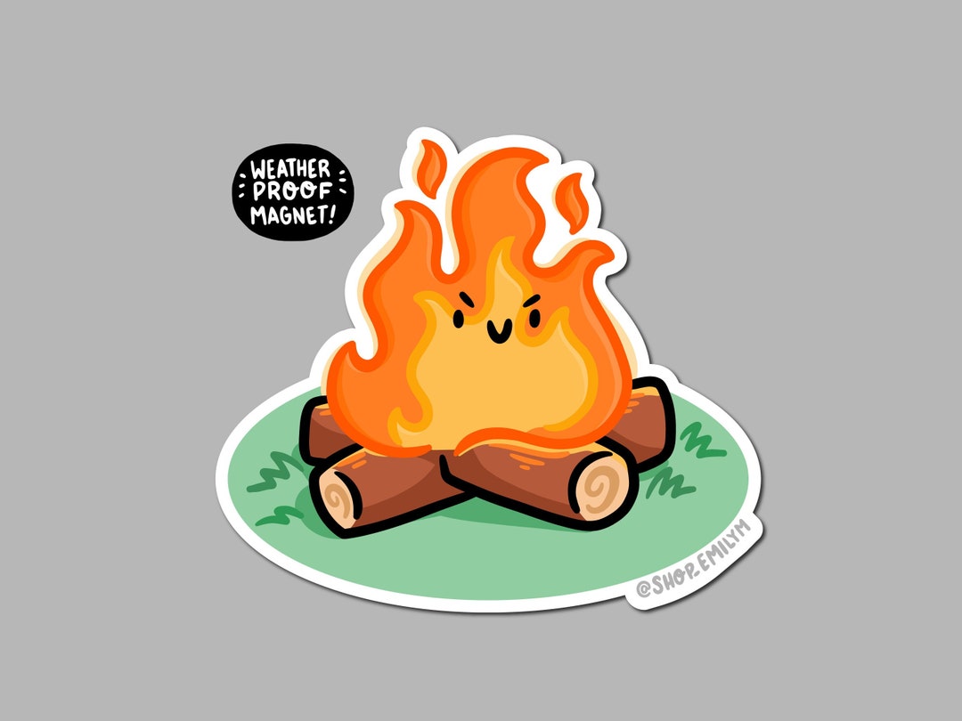 Campfire Magnet | Weatherproof Vinyl Magnet | Waterproof Car Magnet ...