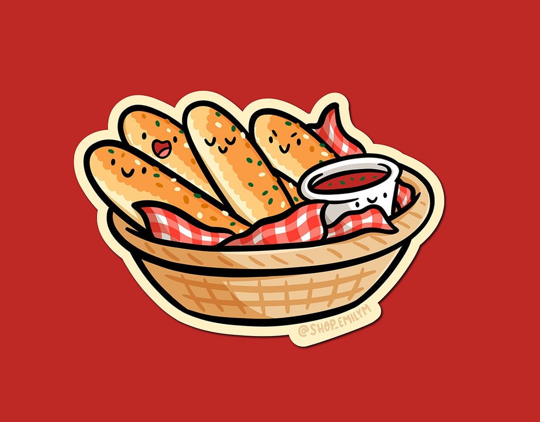 Breadsticks Sticker | Weatherproof Vinyl Sticker| Kawaii Sticker| Cute ...