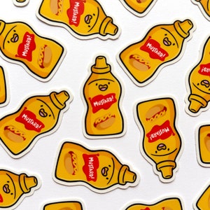Mustard Mini Sticker | Waterproof Sticker |kawaii Vinyl Sticker |yellow ...