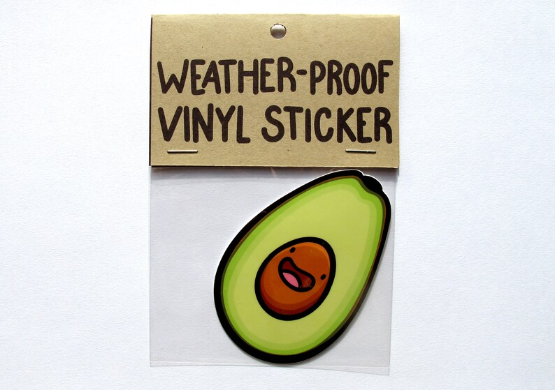 Avocado Sticker Vinyl Sticker Waterproof Sticker Kawaii | Etsy