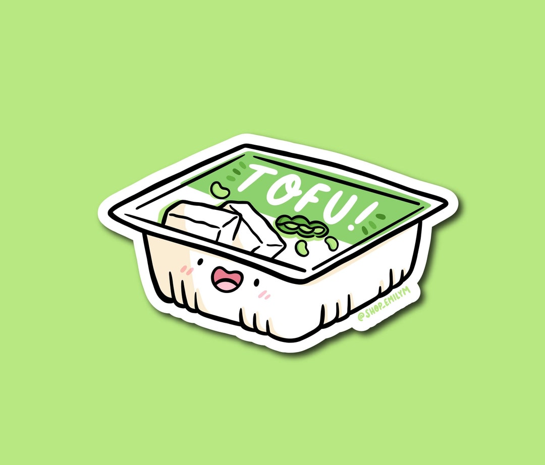 Tofu Sticker | Vinyl Sticker | Waterproof Sticker | Kawaii Sticker ...
