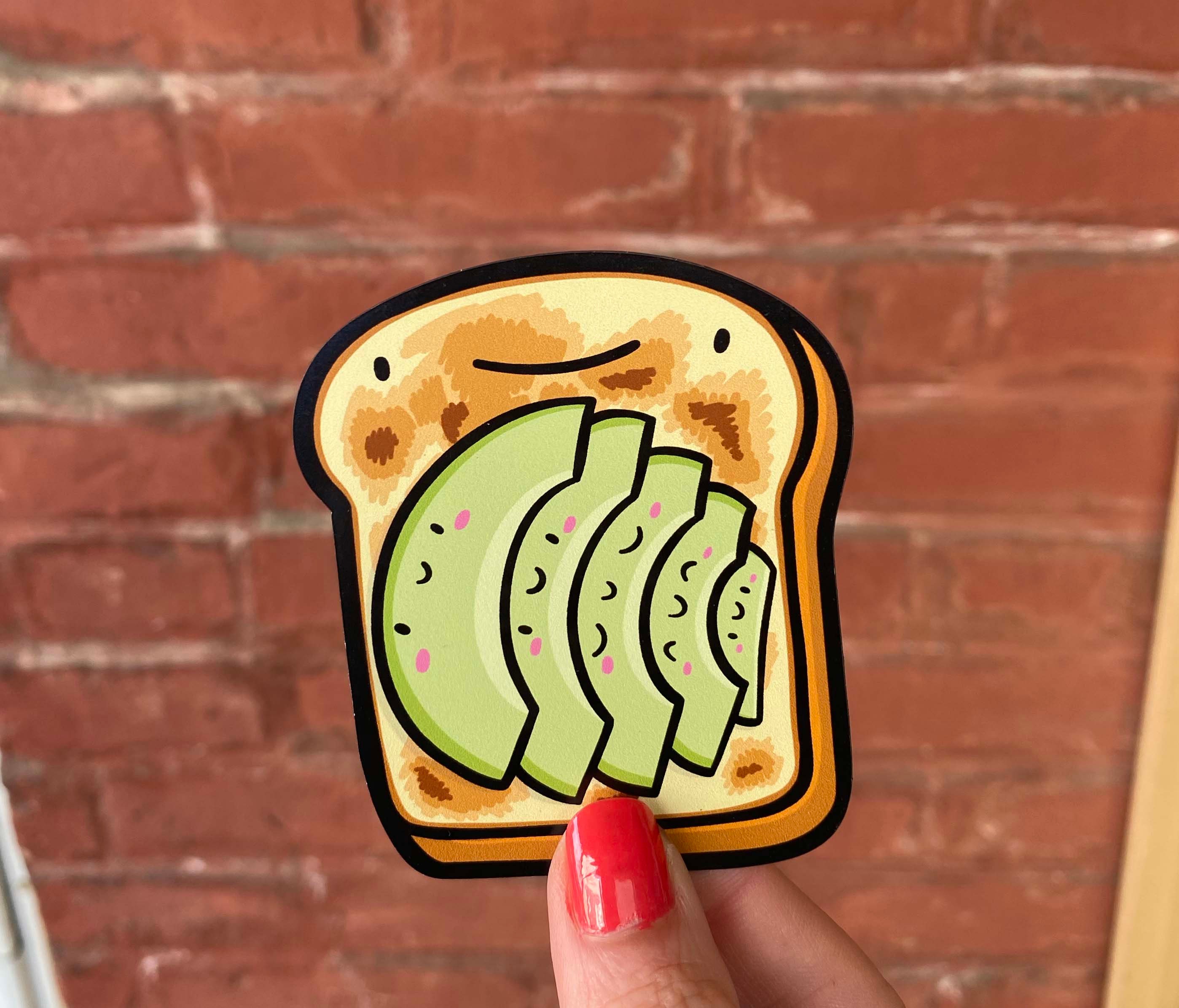 Avocado Toast Magnet | Die Cut Magnet | Kawaii Magnet | Car Magnet ...