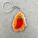 Hot Chili Pepper Keychain | Cute Acrylic Keychain | Spicy Pepper ...