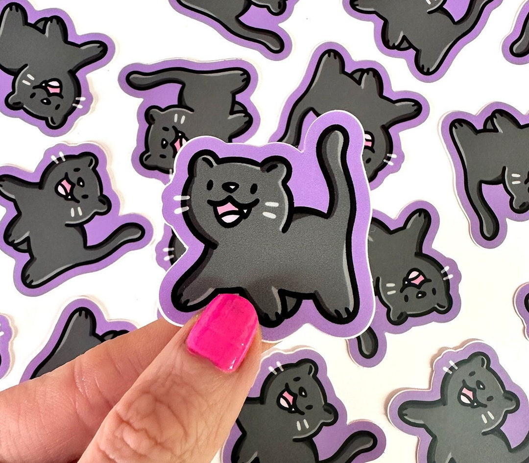 Mini Black Panther Sticker | Waterproof Sticker | Kawaii Vinyl Sticker ...