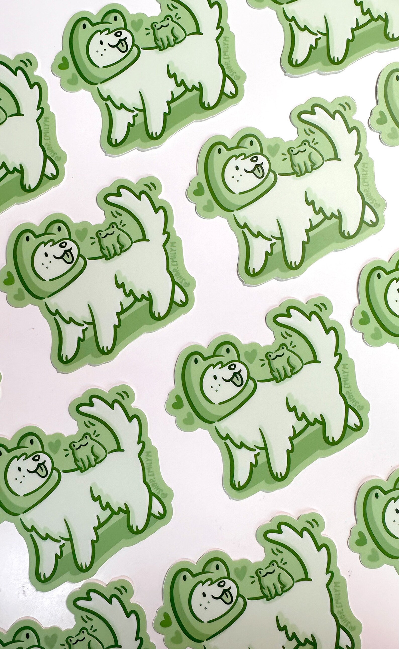 Frog Dog Sticker | Weatherproof Vinyl Sticker | Cute Dog Sticker | Cute ...