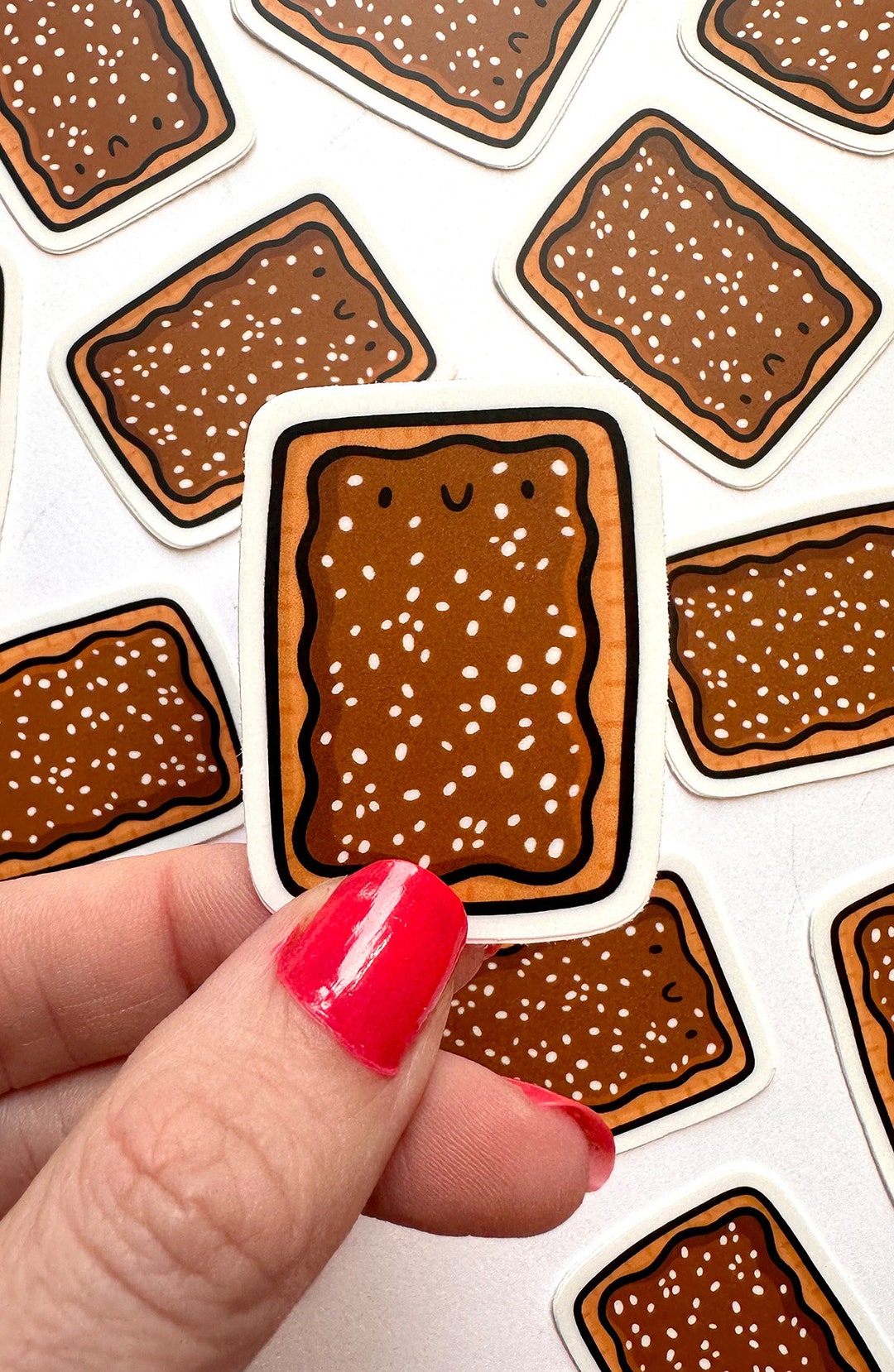 Fudge Toaster Pastry Mini Sticker | Waterproof Sticker |kawaii Vinyl ...