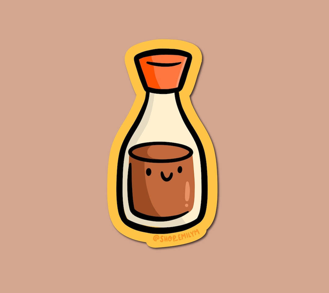 Soy Sauce Sticker| Weatherproof Vinyl Sticker | Soy Sauce Bottle ...