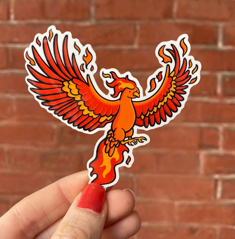 Phoenix Vinyl Sticker Magical Sticker Waterproof Sticker - Etsy