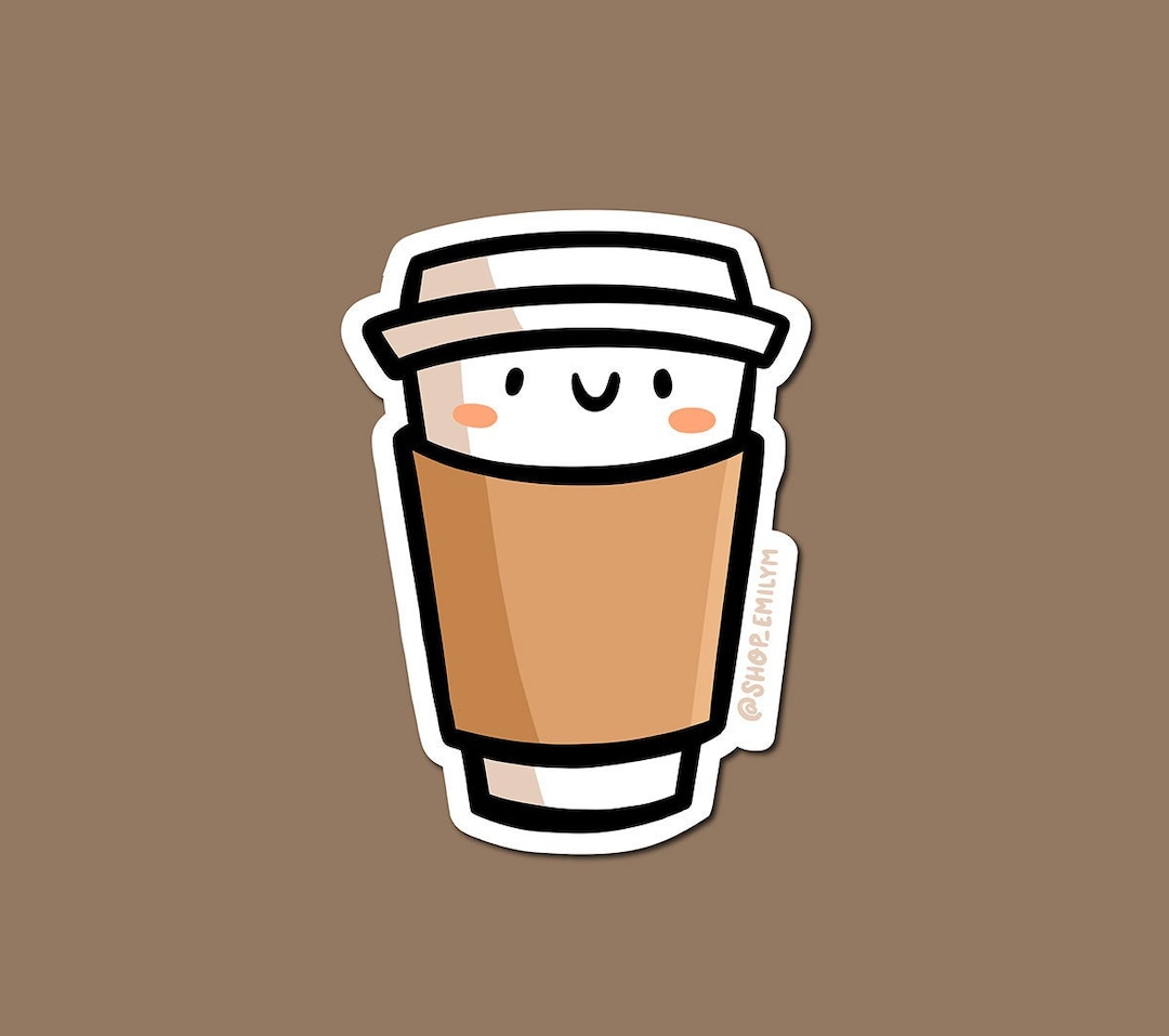 To Go Coffee Sticker Weatherproof Vinyl Sticker Kawaii Sticker Cute ...