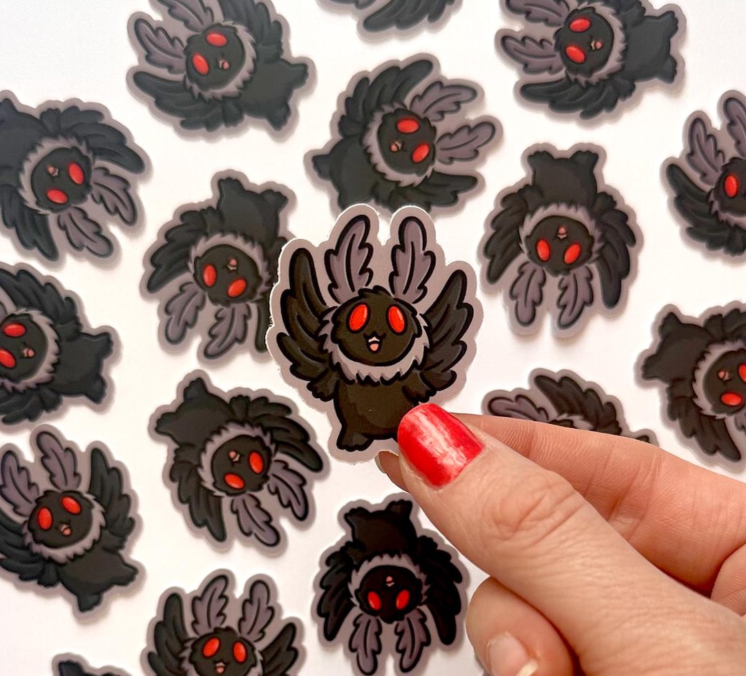 Mothman Mini Sticker | Waterproof Sticker | Kawaii Mothman Sticker ...
