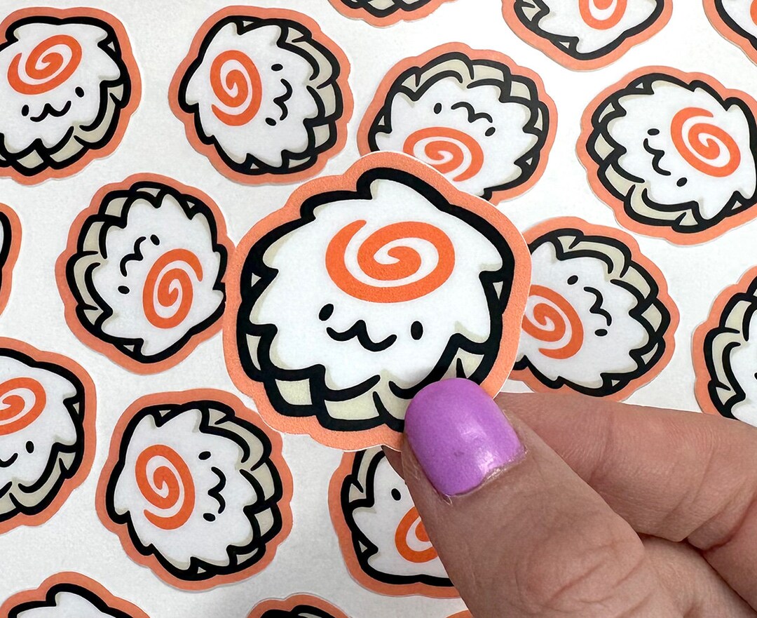 Mini Narutomaki Vinyl Sticker |waterproof Phone Sticker |kawaii Food ...