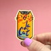 Mini Orange La Cat Vinyl Sticker | Waterproof Sticker | Orange Seltzer ...