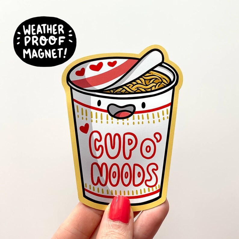 Instant Ramen Magnet Waterproof Vinyl Magnet Cup Noodles - Etsy