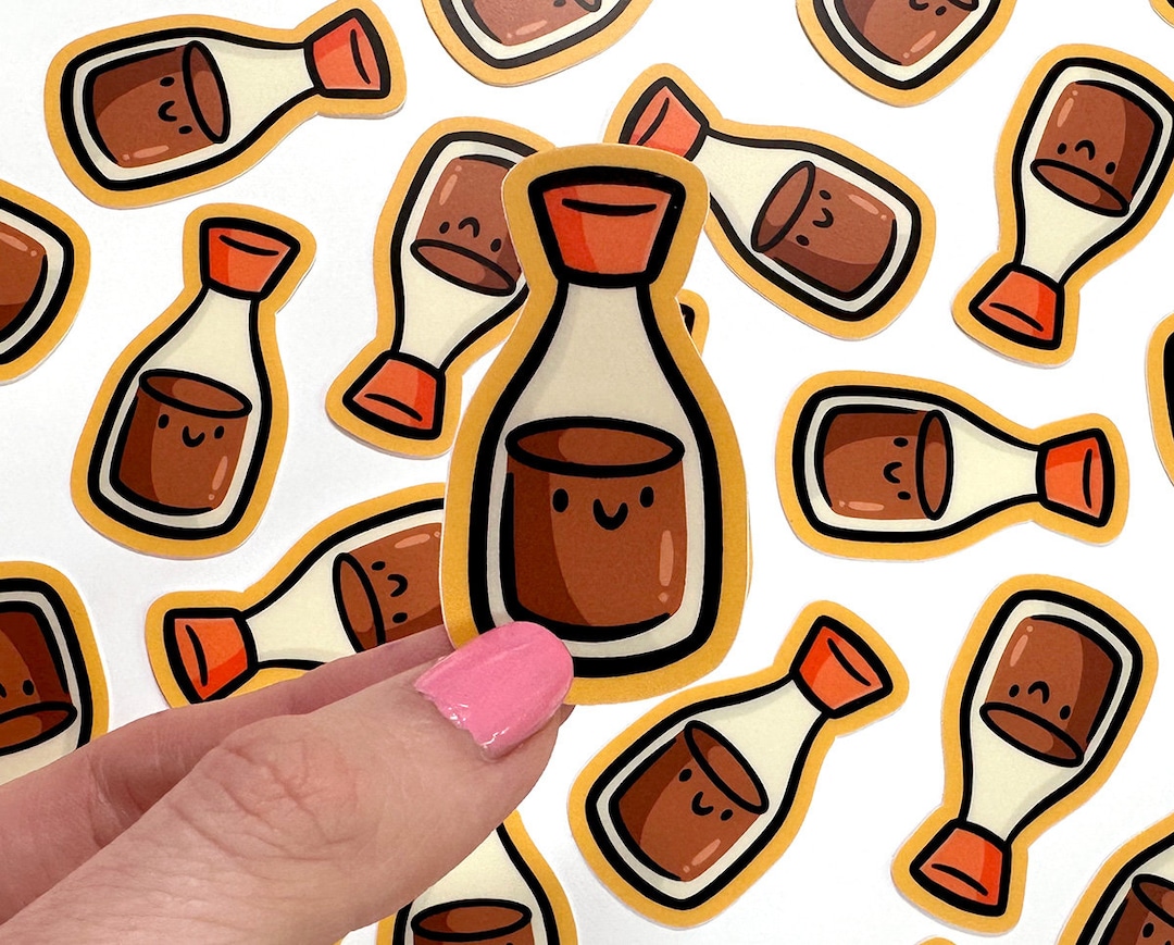 Mini Soy Sauce Vinyl Sticker | Waterproof Phone Sticker | Bottle of Soy ...