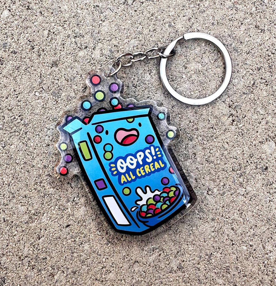 Oops! All Cereal Keychain | Cute Acrylic Keychain | Kawaii Keychain ...