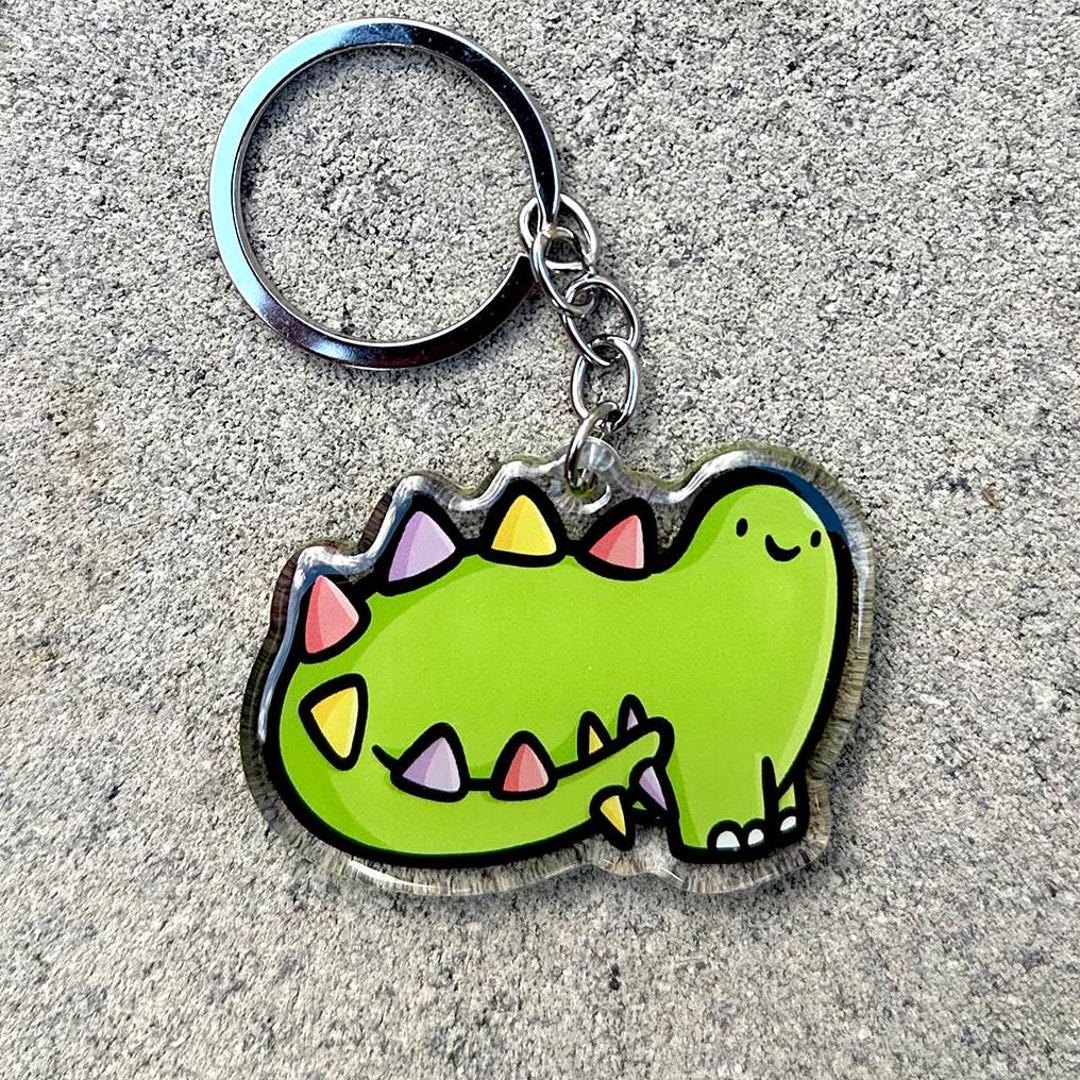 Stegosaurus Keychain | Kawaii Keychain |cute Acrylic Keychain |kawaii ...