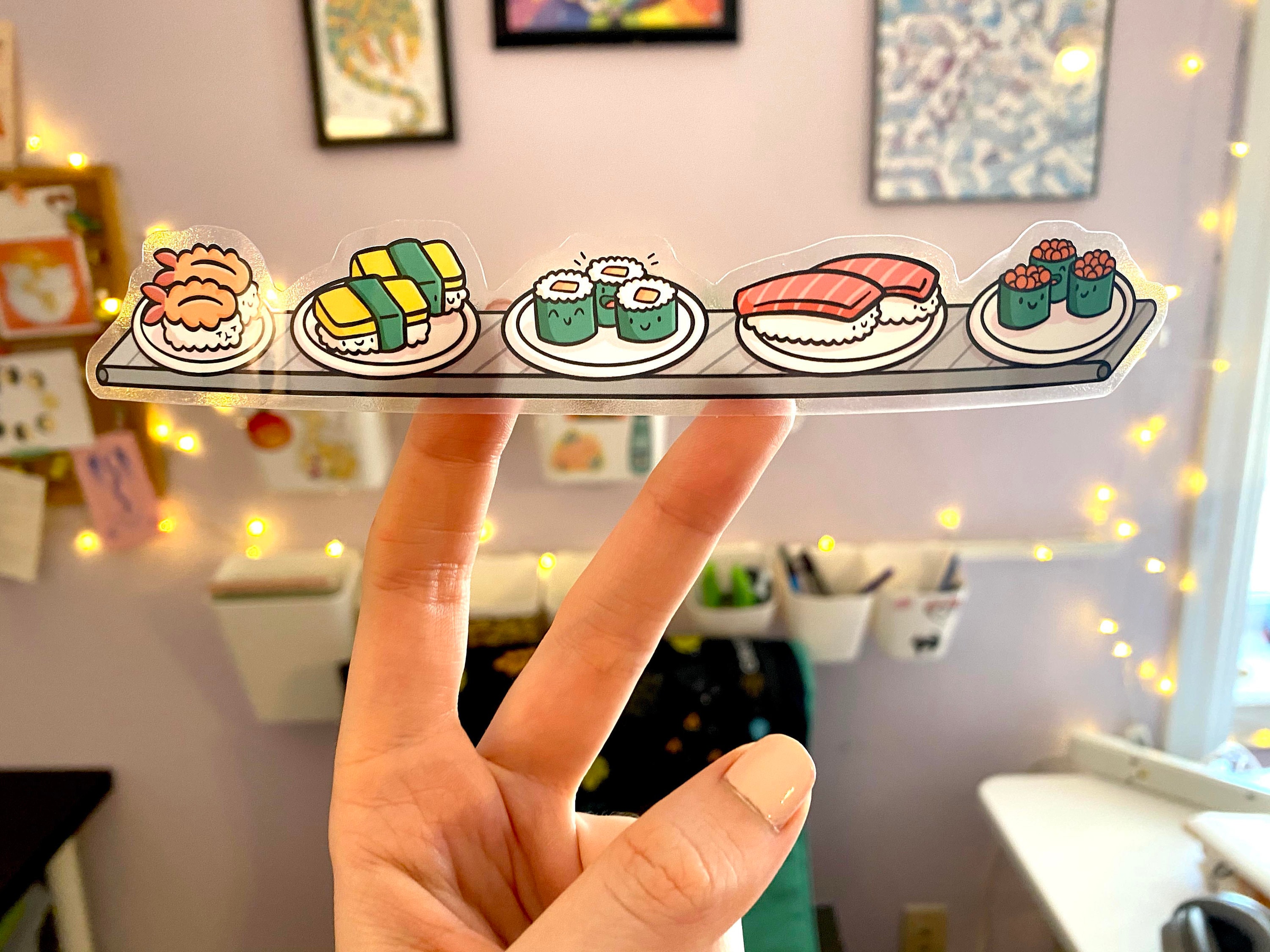 Clear Conveyor Belt Sushi Sticker Waterproof Vinyl Sticker - Etsy
