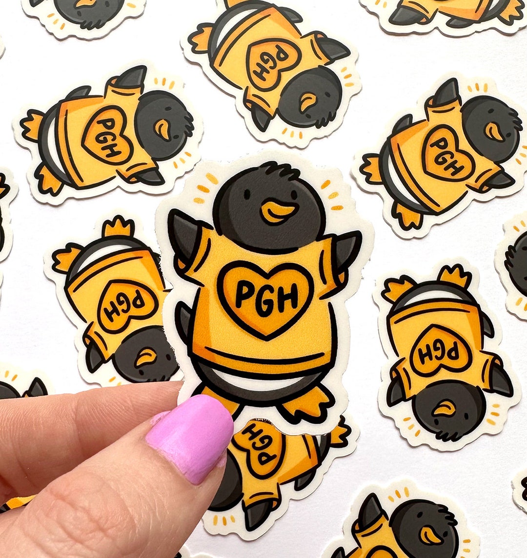 Pittsburgher Penguin Mini Sticker | Waterproof Sticker |cute Yinzer ...