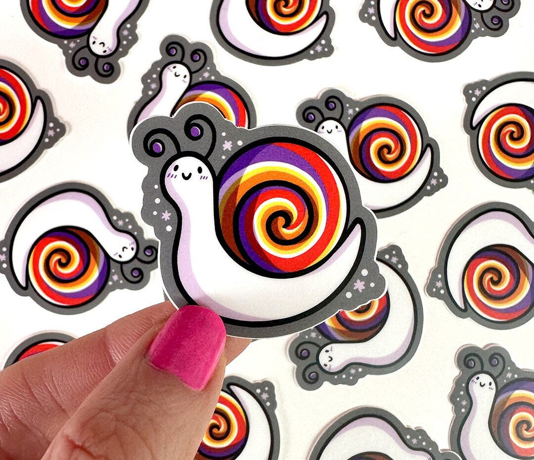 Snail Mini Sticker | Waterproof Sticker | Kawaii Vinyl Sticker | Mini ...