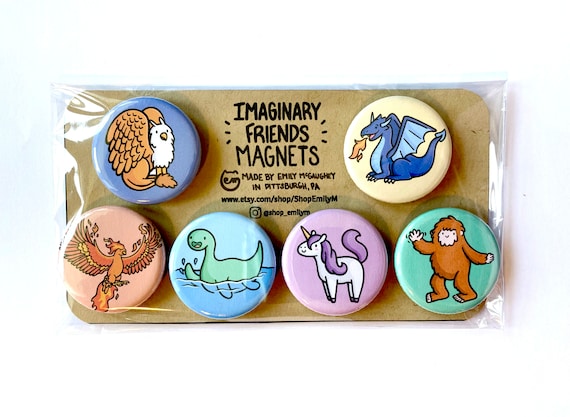 Imaginary Friends Magnet Pack Cryptid Magnets Bulk Magnets | Etsy