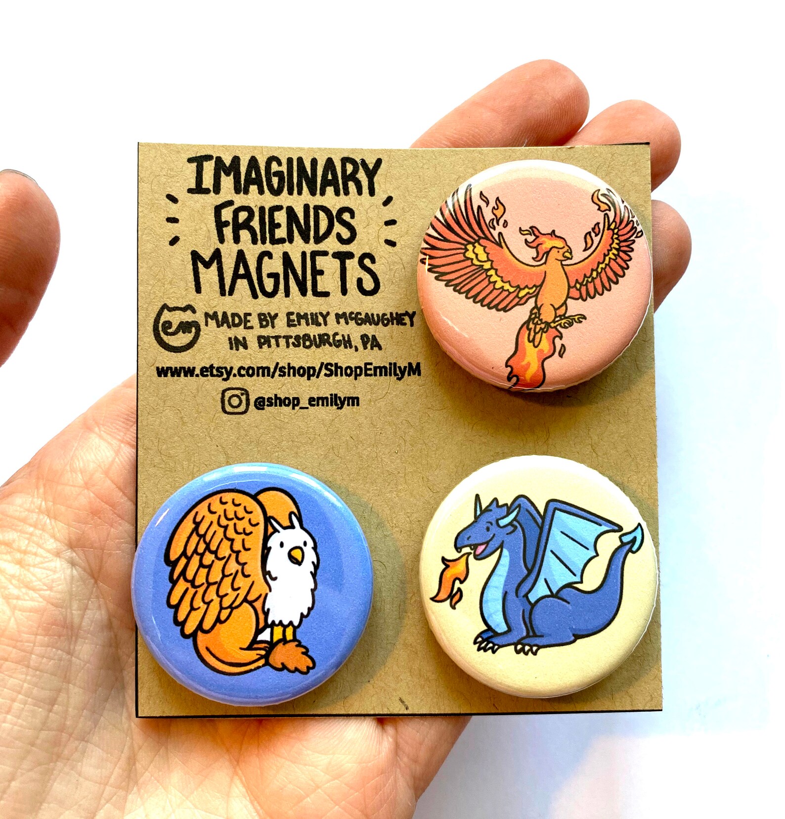 Imaginary Friends Magnet Pack Cryptids Magnets Mythical | Etsy