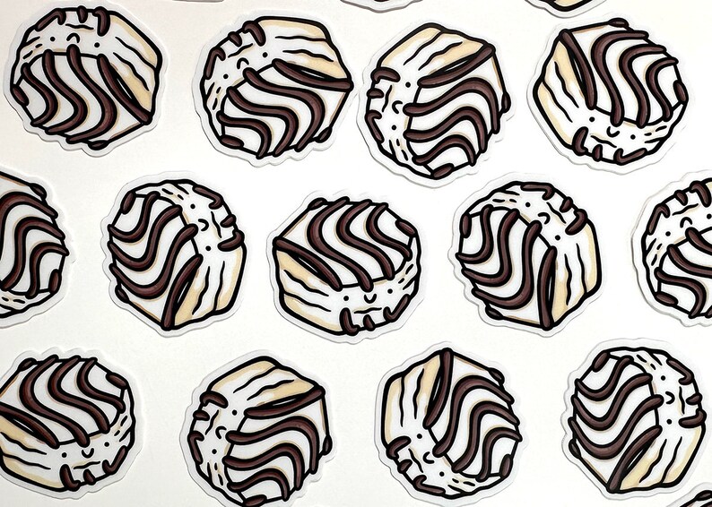 Mini Zebra Treat Vinyl Sticker |waterproof Phone Sticker |kawaii Food ...
