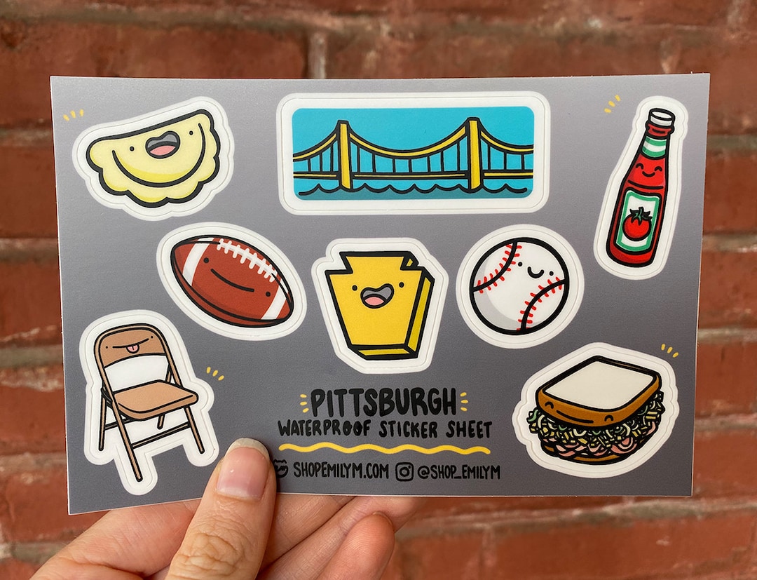 Pittsburgh Waterproof Sticker Sheet | Vinyl Sticker | Pittsburgh ...