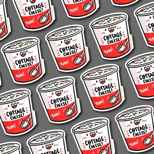 Cottage Cheese Sticker| Weatherproof Vinyl Sticker| Kawaii Sticker ...