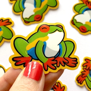 Mini Tree Frog Sticker | Vinyl Sticker | Waterproof Sticker | Colorful ...