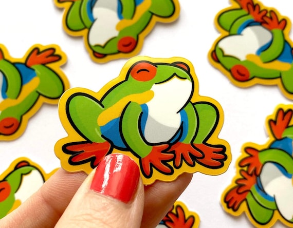 Mini Tree Frog Sticker Vinyl Sticker Waterproof Sticker - Etsy