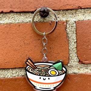 Bowl of Ramen Keychain | Cute Acrylic Keychain | Anime Food Keychain ...
