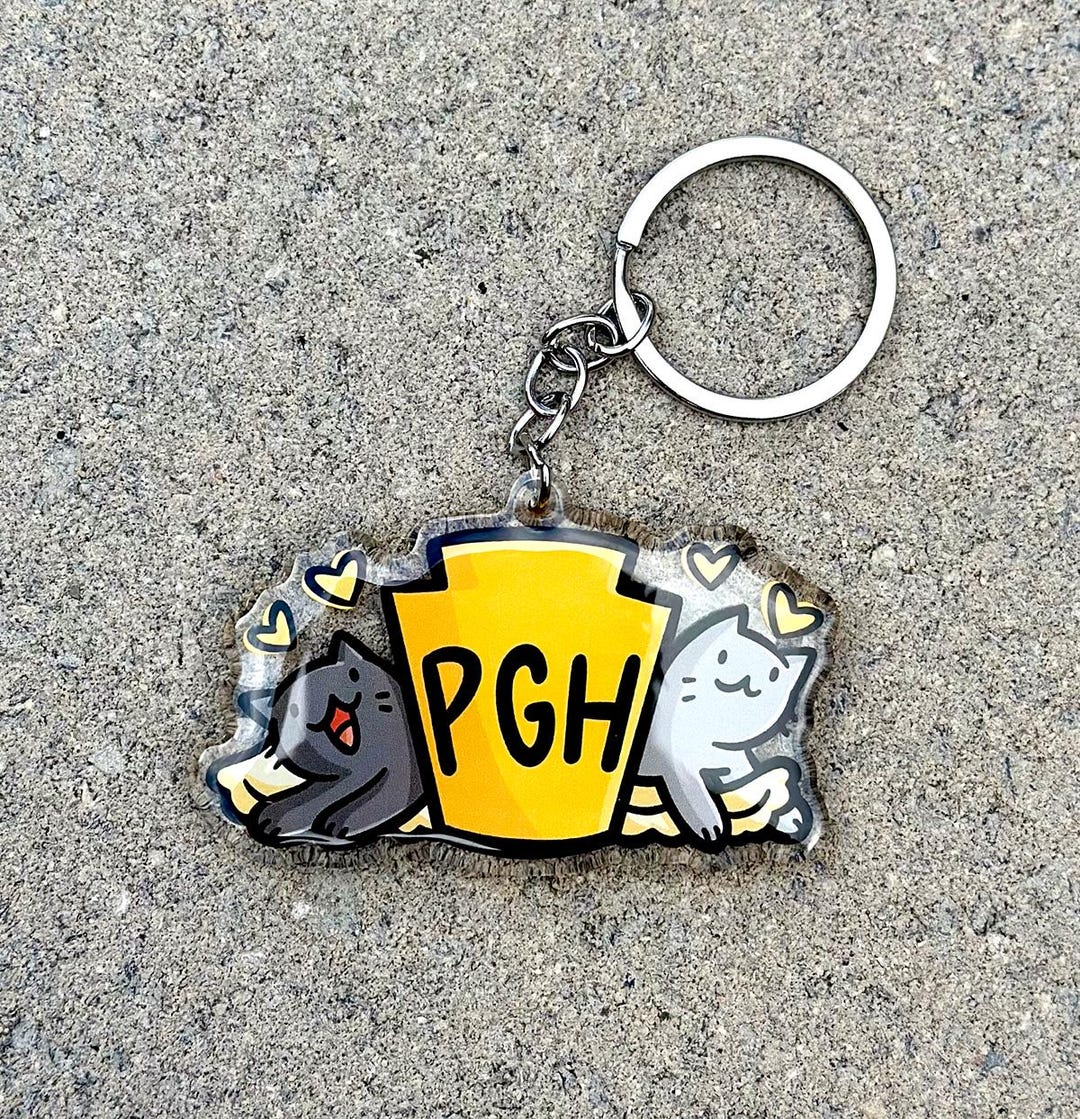 Pittsburgh Keystone Cats Keychain | Acrylic Keychain |cute Pittsburgh ...