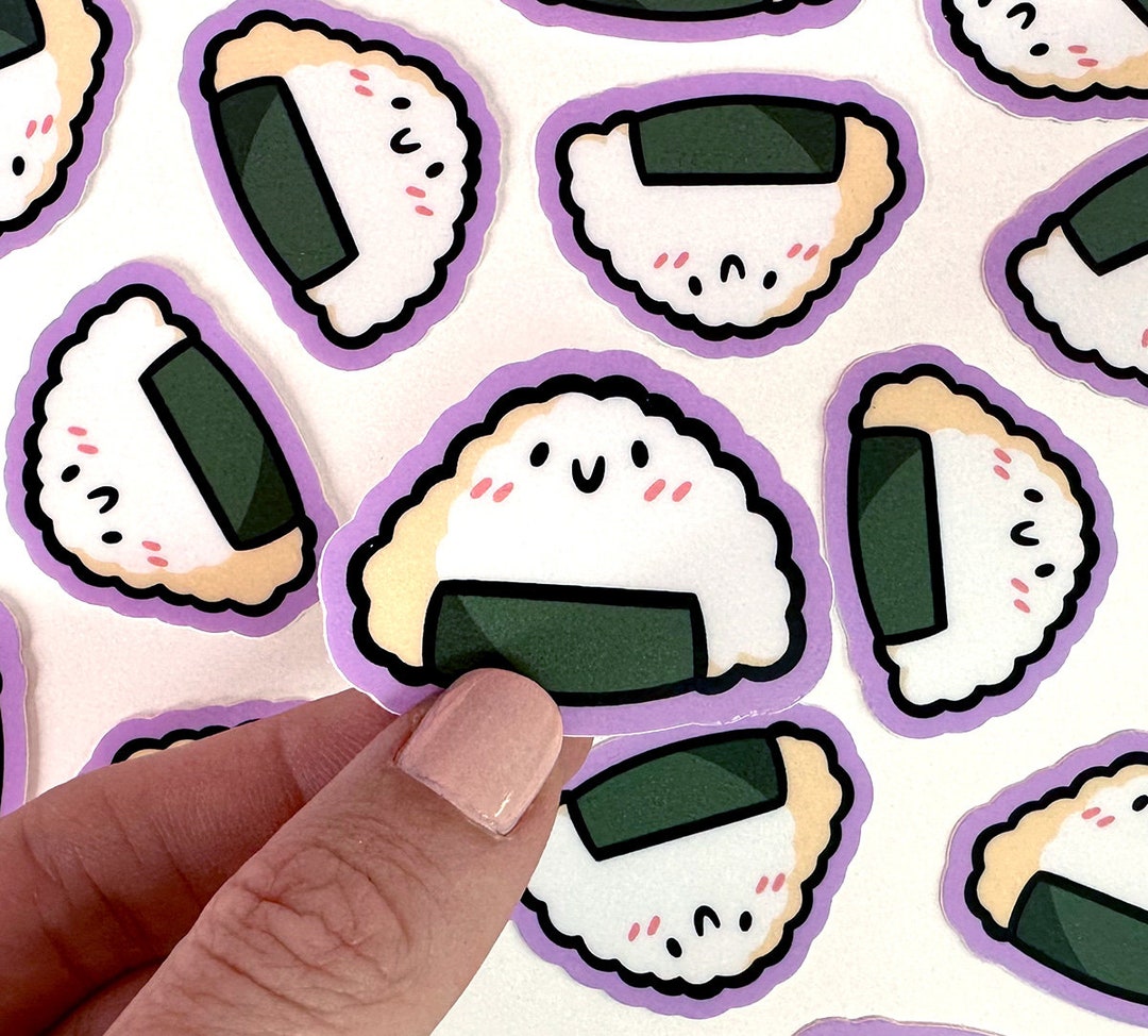 Onigiri Mini Sticker | Waterproof Sticker | Cute Rice Ball Sticker ...