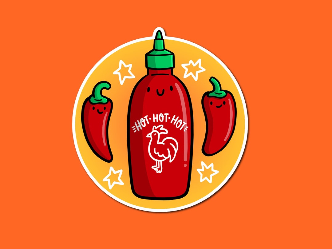 Sriracha Sticker | Waterproof Vinyl Sticker | Hot Sauce Sticker | Spicy ...