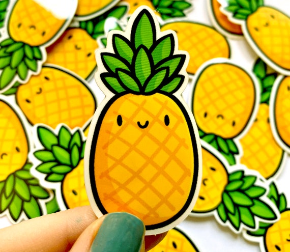Mini Pineapple Sticker Waterproof Vinyl Sticker for Cars | Etsy
