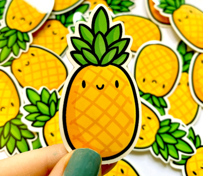 Mini Pineapple Sticker | Waterproof Vinyl Sticker for Cars | Kawaii ...