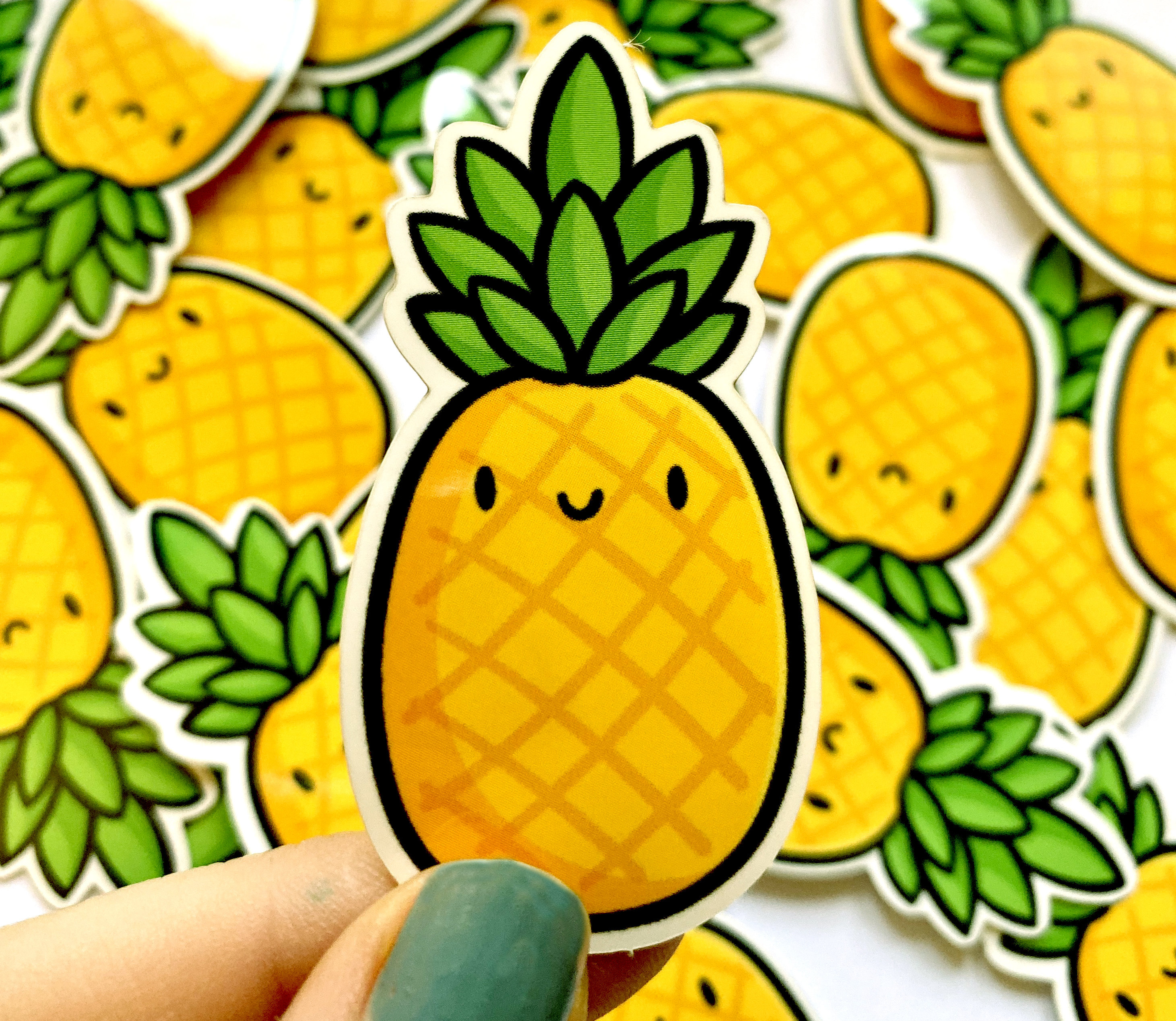 Mini Pineapple Sticker | Waterproof Vinyl Sticker for Cars | Kawaii ...