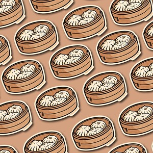 Steamed Bun Sticker | Weatherproof Vinyl Sticker |kawaii Food | Cute ...