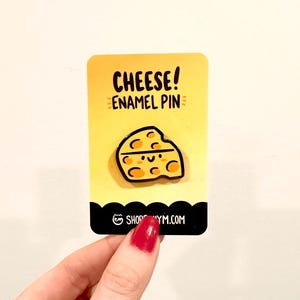 Cheese Enamel Pin | Kawaii Enamel Pin | Cute Hard Enamel Pin | Piece of ...