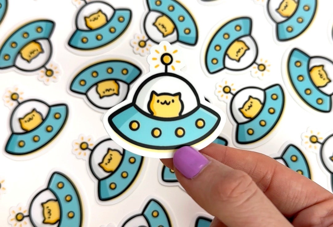 Mini Space Cat Vinyl Sticker | Waterproof Phone Sticker |kawaii Cat ...