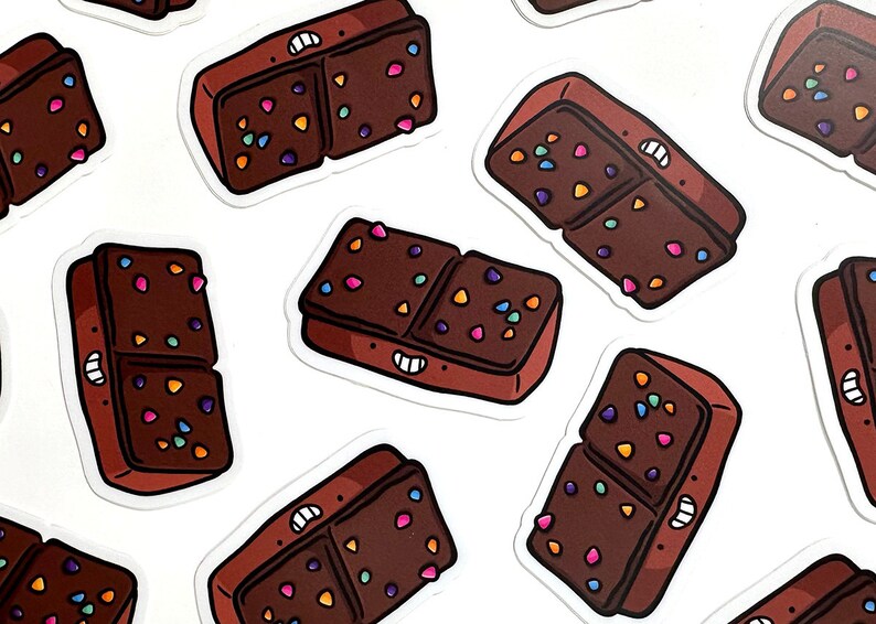 Mini Outer Space Brownie Vinyl Sticker | Waterproof Phone Sticker ...