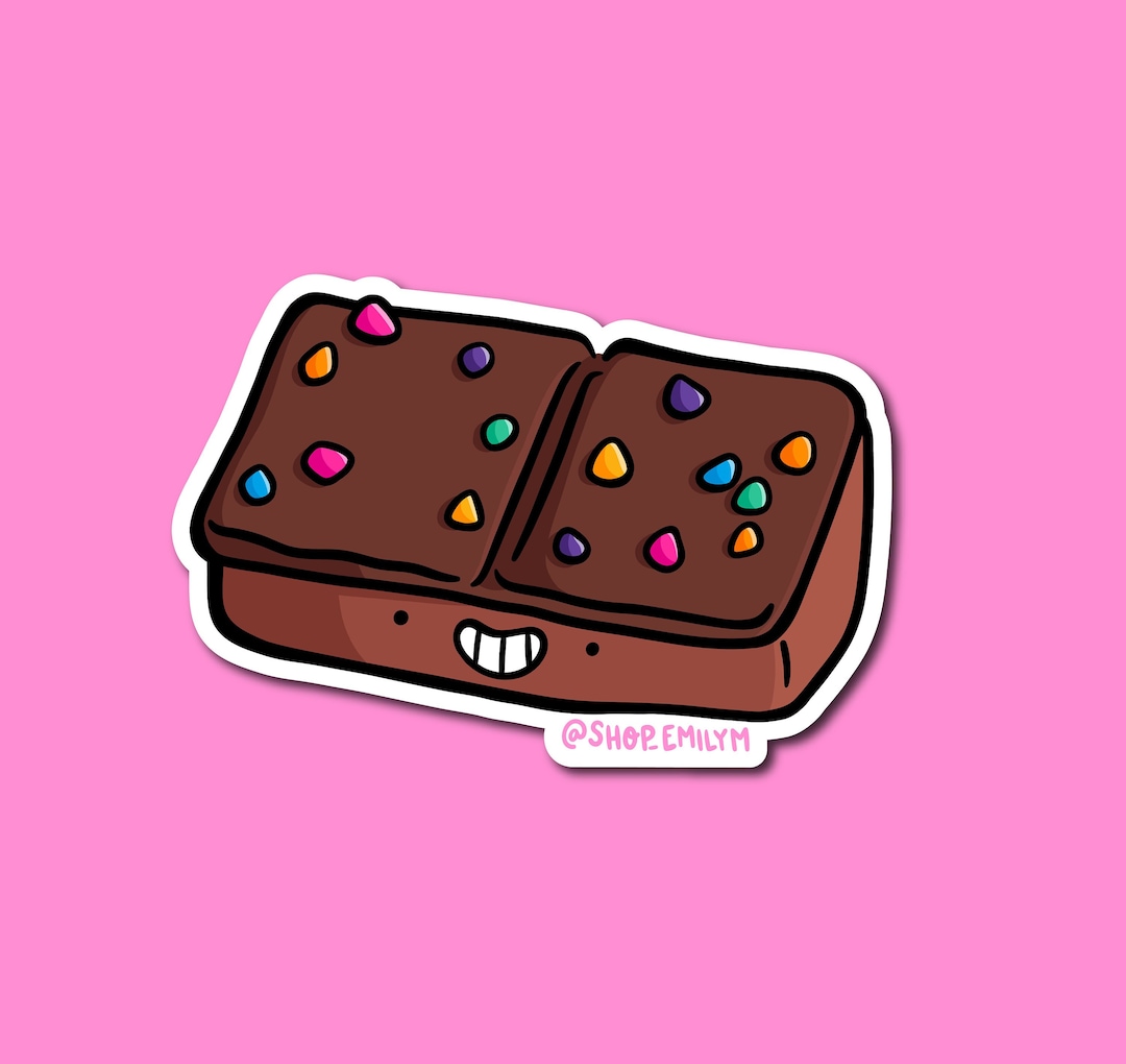 Outer Space Brownie Sticker | Weatherproof Vinyl Sticker| Kawaii ...