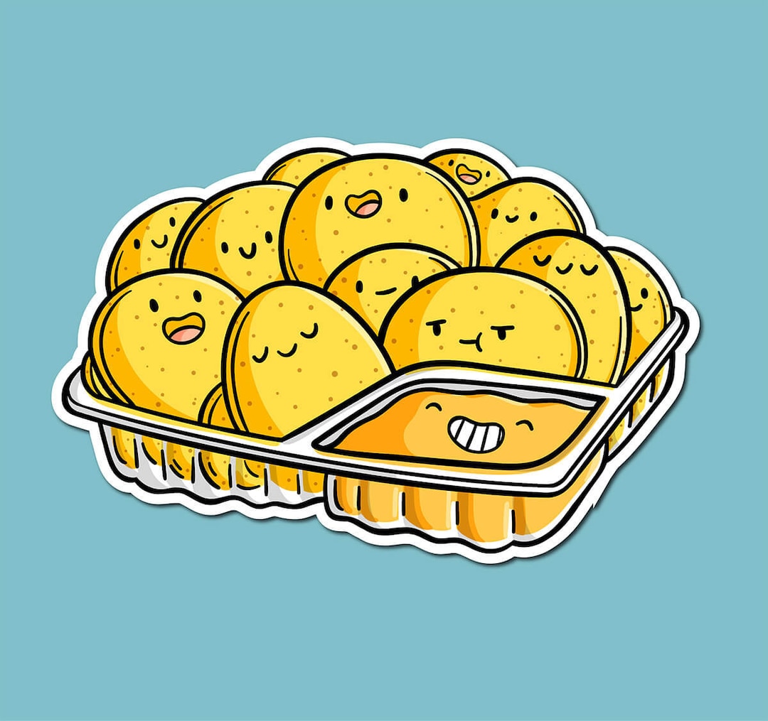 Nachos & Cheese Sticker | Weatherproof Vinyl Sticker| Kawaii Food ...