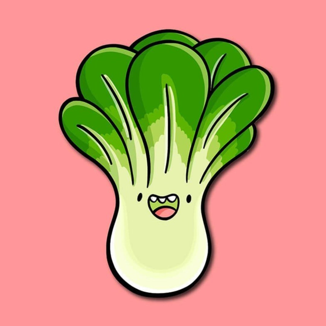 Bok Choy Sticker Waterproof Vinyl Sticker Veggies Sticker Healthy Food ...