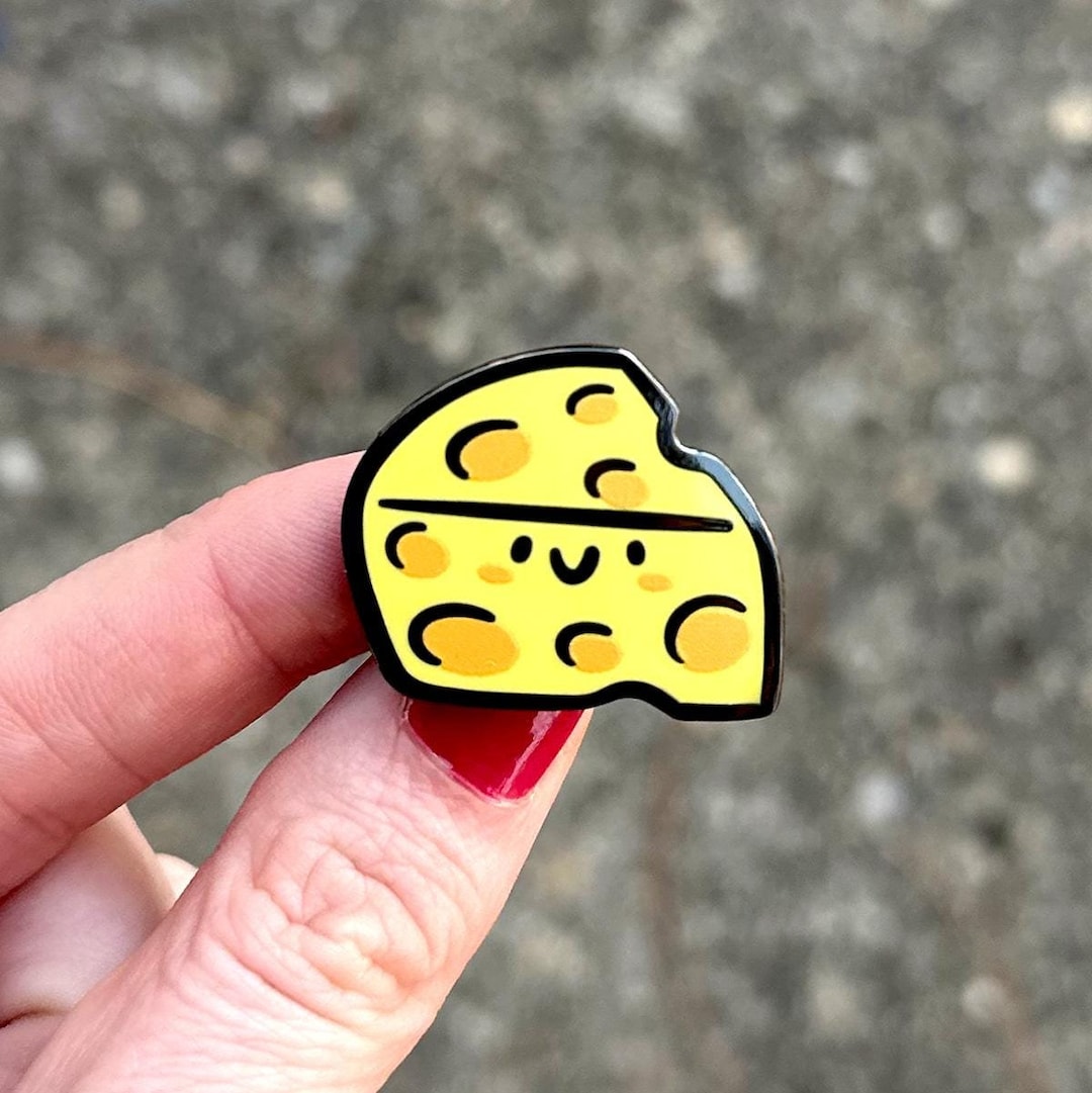 Cheese Enamel Pin | Kawaii Enamel Pin | Cute Hard Enamel Pin | Piece of ...